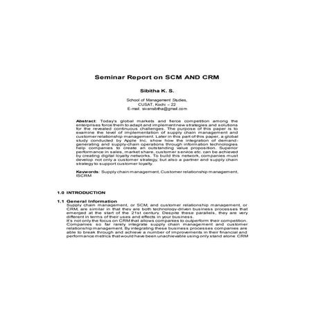 Scm and crm | PDF