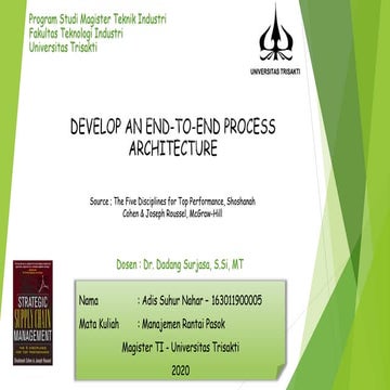 Develop an End to End Process Architecture | PPTX