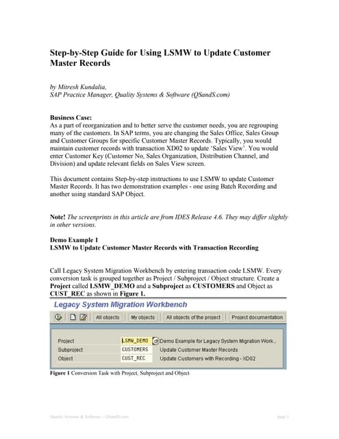 Using idoc method in lsmw | PDF
