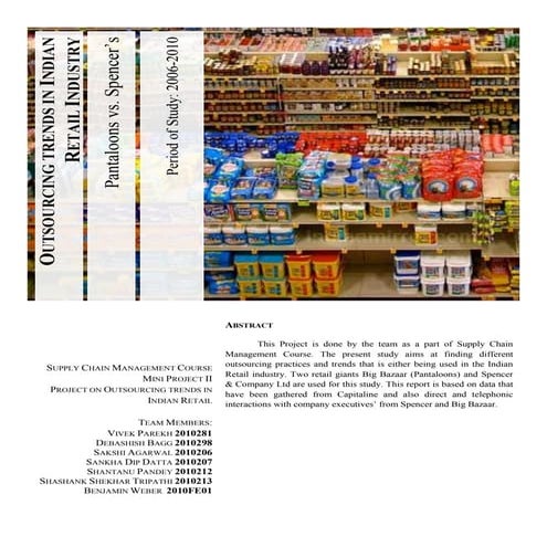 Scm mini project 2 | PDF | Retail Industry | Industries