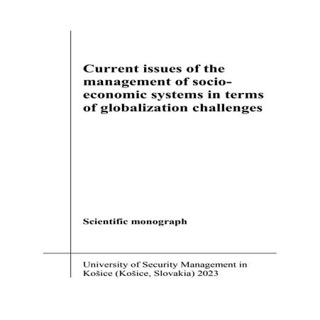 Current issues of the management of socio-economic systems in terms of ...
