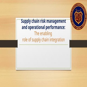 SCM Paper 6 Presentation in very detail a | PPTX
