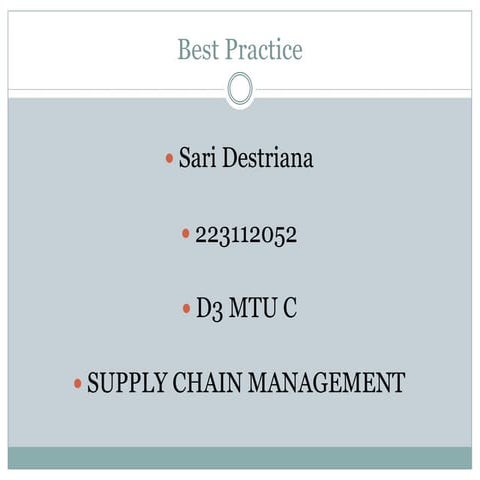 Scm presentasi | PPTX