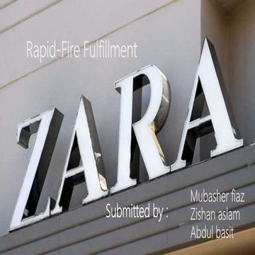 Zara supply chain and satrategy | PPTX
