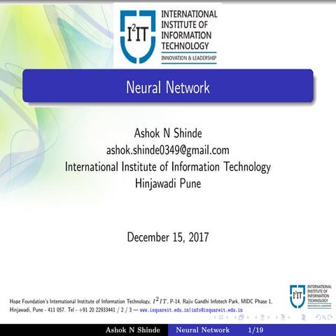 Introduction to Neural Network | PPT