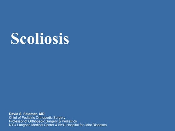 SCOLIOSIS assessment, types and management | PPT