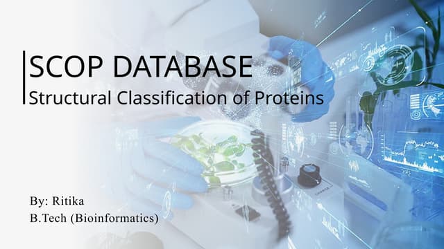 Protein structure classification/domain prediction: SCOP and CATH ...