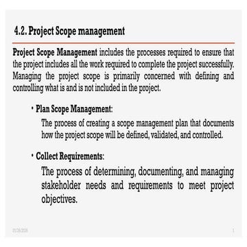 Project Scope Management Course Material | PPTX