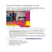 Scope of Fashion Designing Course | DOCX
