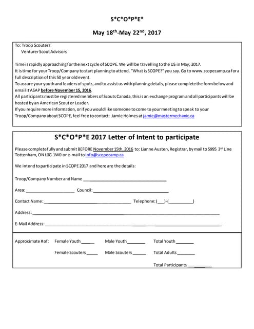 Scope 2017 individual application form | PDF
