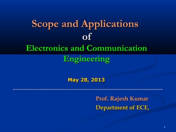 Scope of electronics engineering in india | PPT