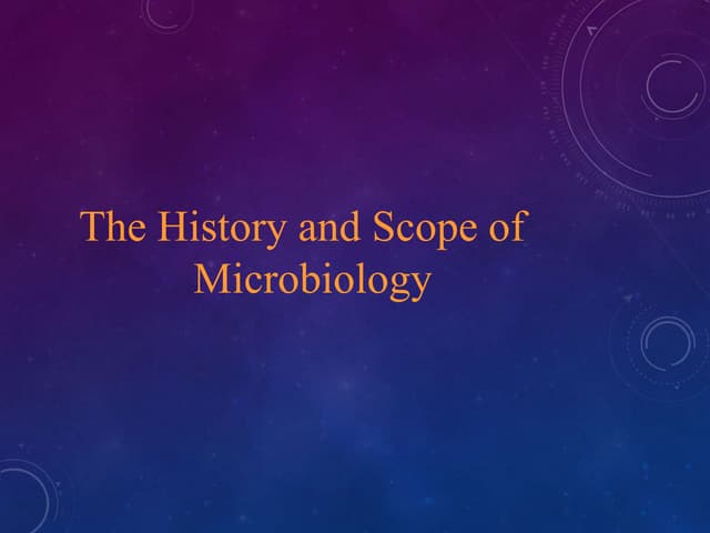 Introduction, history and scope of microbiology | PPTX