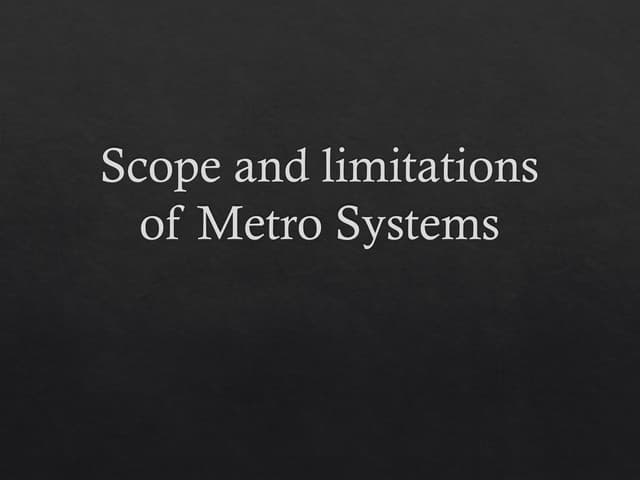 Mass transit system | PPTX