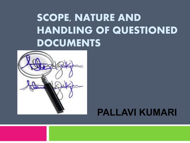 Forensic 4 Question Document Examination Pptx Cameras And Camcorders Consumer Electronics