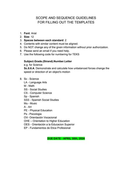 Scope and Sequence antropología ggg ABSS | PPT
