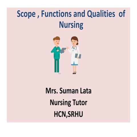 Scope, functions, Qualities of nursing.pptx