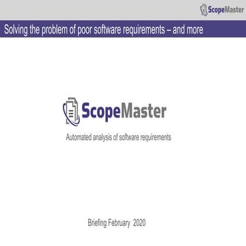 Scope master introduction presentation feb 2020 w vid | PPTX ...