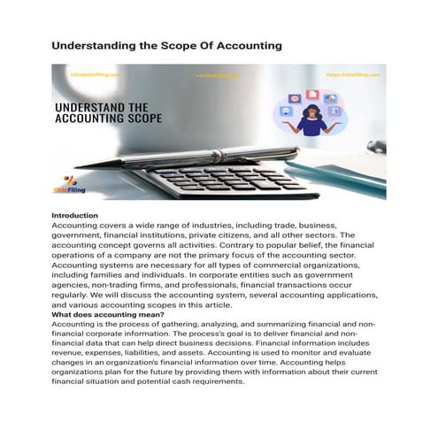 Understanding the Scope of Accounting | PDF