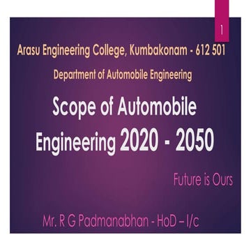 Scope of automobile engineering 2020 - 2050 - (BS6 & Electric Vehicles ...