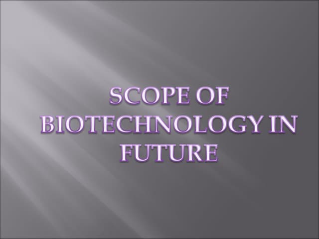 Microbial Biotechnology Scope, Technique and Examples in Therapeutics ...