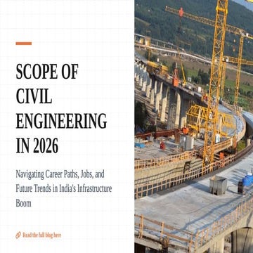 Scope of Civil Engineering: Jobs, Salary, Future Trends, Growth | PDF
