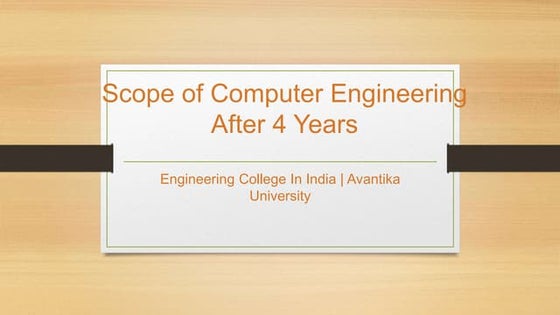 MS in Computer Engineering - MITAOE | PPT