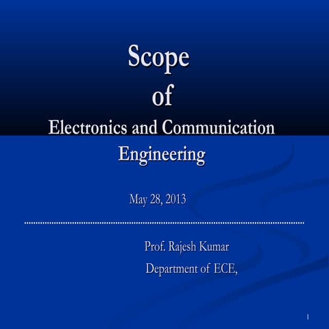 Scope of electronics and communication engineering | PPT