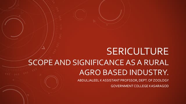 A Report on Sericulture | PDF