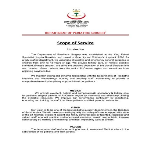 Scope of service | DOCX