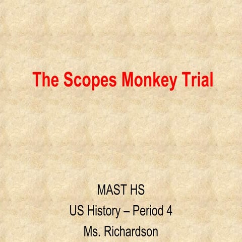 Scopes Monkey Trial | PPT