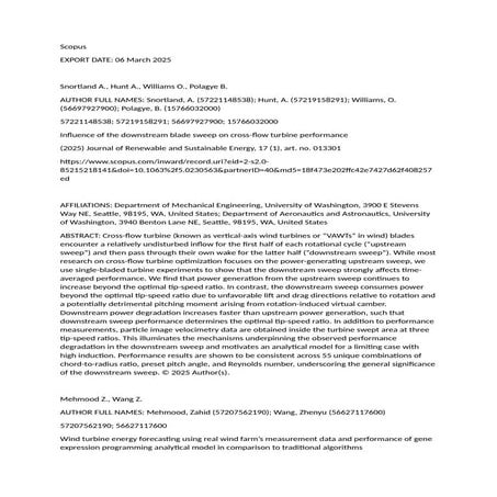 scopus vertical Axis wind power generation | DOCX