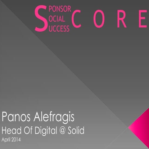 Score! The role of Social Media for a successful sponsorship. | PPT