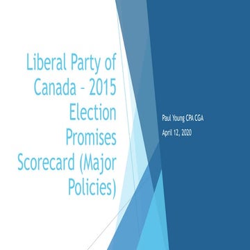 Justin Trudeau Economic and Fiscal Record - November 2015 to February ...