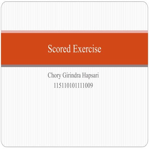 Scored Exercise | PPT