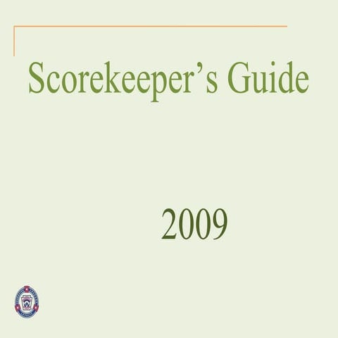 Score Keeping 01091 | PPT