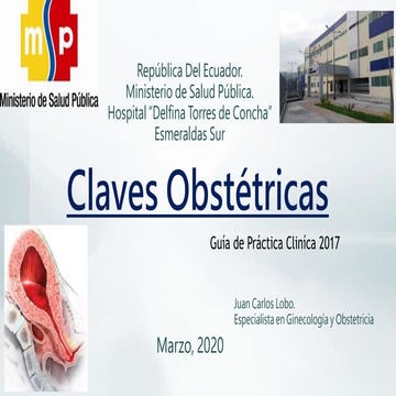 Claves Obstétricas roja, azul y amarilla | PPTX