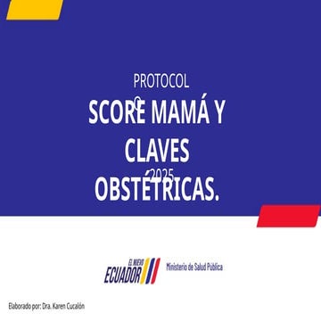 claves obstetricas, segun msp ecuador, manejo de las mismas | PPTX