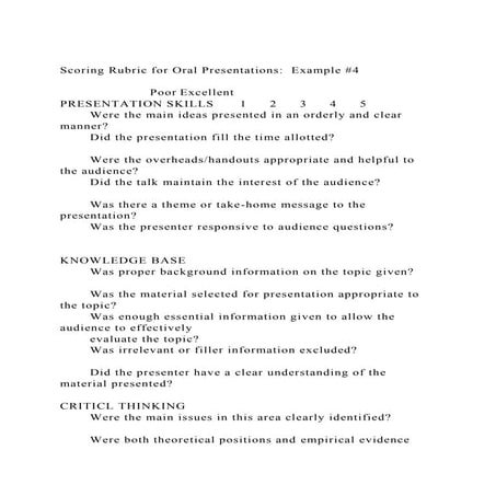Scoring Rubric for Oral Presentations Example #4PoorExce.docx
