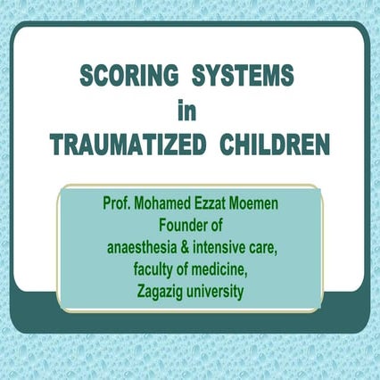 ICU Scoring Systems | PPT