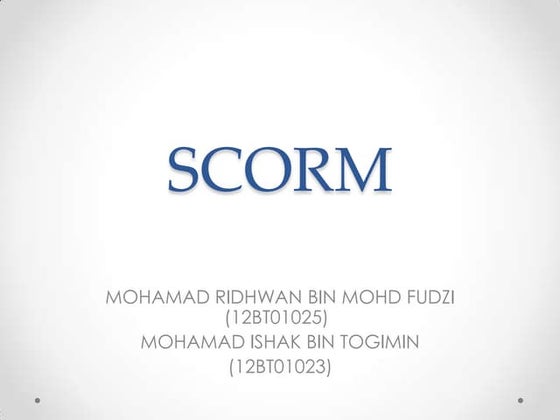 Scorm | PPT