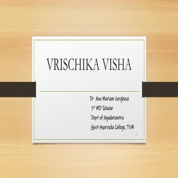 VRISCHIKA VISHA | PPTX