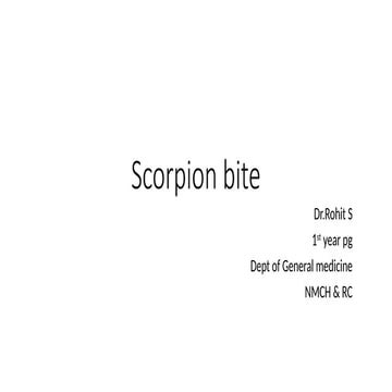 scorpion bite clinical features and mx.pptx