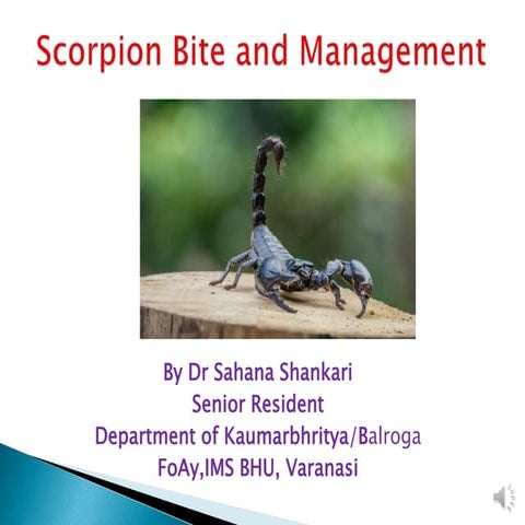 Scorpion bite modern and ayurveda management | PPTX