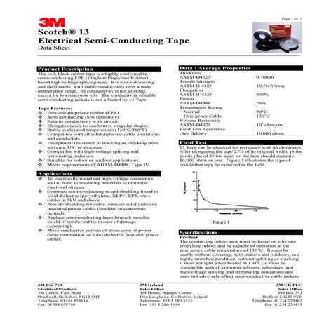 3M Scotch 13 Electrical Semi-Conducting Electrical Tape - 3M Self ...