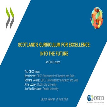 Scotland's Curriculum for Excellence: Into the future | PPTX