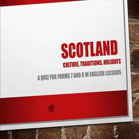 Scotland- culture (answers) | PPT
