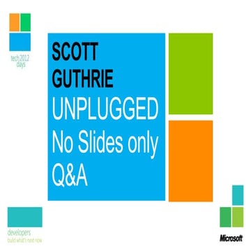 ScottGu Unplugged