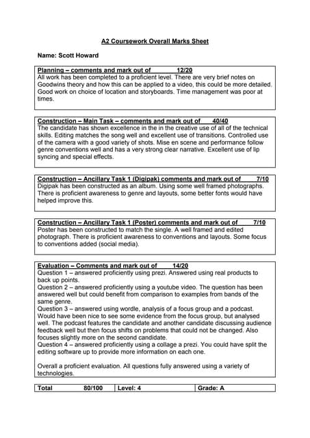 Froud lucy evaluation and overall feedback sheet | DOCX