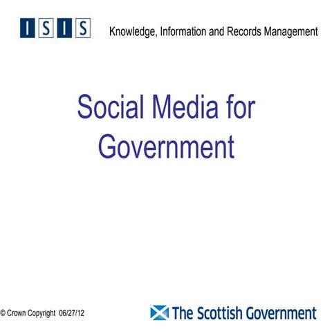 Scottish gov library social media for government presentation | PPT ...