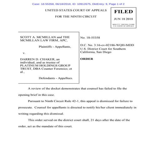Scott McMillan San Diego Attorney Sanctions | PDF